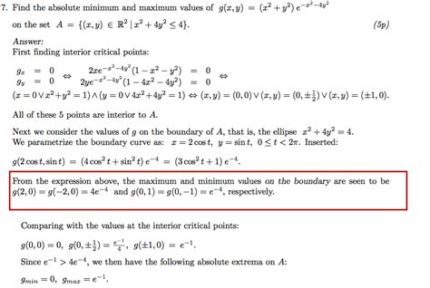 Optimization Find The Absolute Max And Min Of A Multivariable