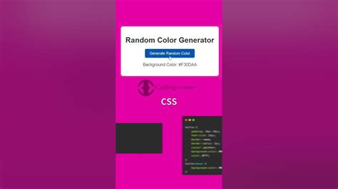 Rendom Color Generator Coding Bca Webdesign Important Shorts Css Html Htmldesign Youtube