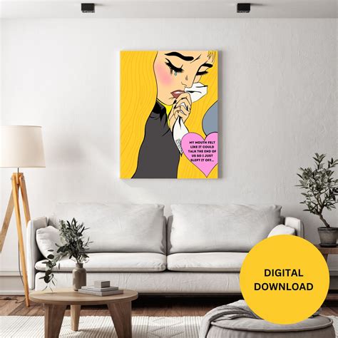 Pop Art Crying Girl Retro Wall Art Comic Book Art Style Pop Etsy