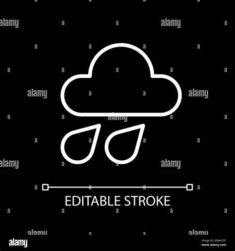 Weather Forecast White Linear Icon For Dark Theme Stock Vector Image