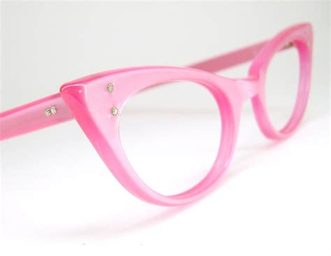 Vintage Eyeglasses Pink Pointy Cat Eye Frame By Vintage50seyewear
