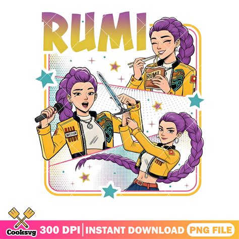 Purple Hair Rumi Girl Png Rumi Poster Png Kpop Rumi Png Cooksvg