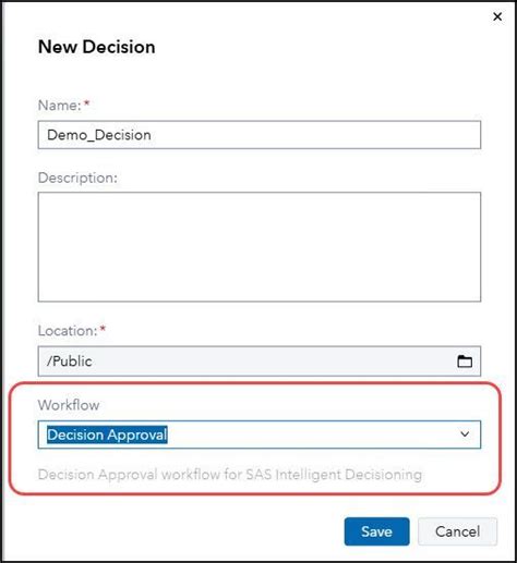 Sas Intelligent Decisioning Using A Workflow For A Decision