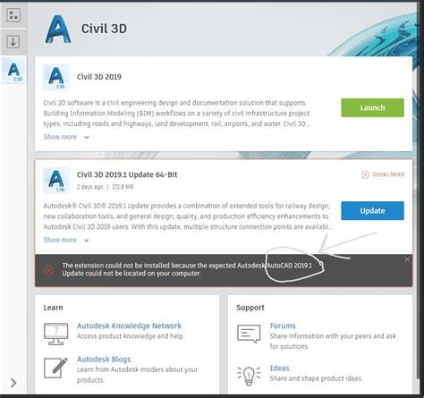 Solved Update 2019 1 Install Failed Autodesk Community