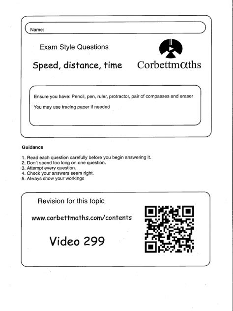 Speed Distance Time Answers Pdf