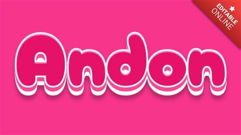 Andon Editable 3d Love Text Effect Generator