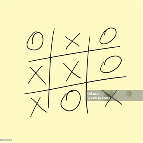 손도면 종이에 Tic Tac 발가락 게임 벡터 일러스트 밝은 배경에 고립입니다 삼목 두기에 대한 스톡 벡터 아트 및 기타 이미지 삼목 두기 거친 경쟁 Istock