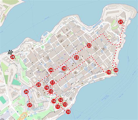 Valletta And Birgu The Biggest Attractions Map Sightseeing Plan