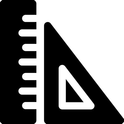 A Black And White Icon Of A Ruler 52586820 Vector Art At Vecteezy