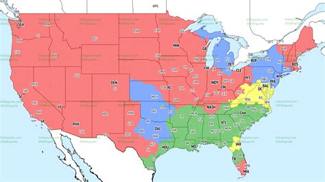 Nfl Coverage Map Week 1 Tv Schedule For Fox Cbs Broadcasts