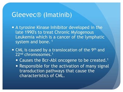 Gleevec Group Presentation 1 Pptx