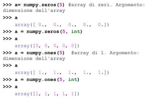 python la libreria numpy matematica and oltre
