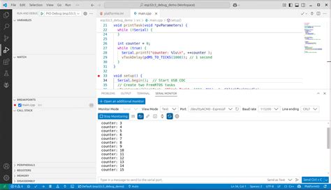 การเขียนโค้ด Arduino และดีบักการทำงานของชิป Espressif Esp32 C3 ด้วย Pio