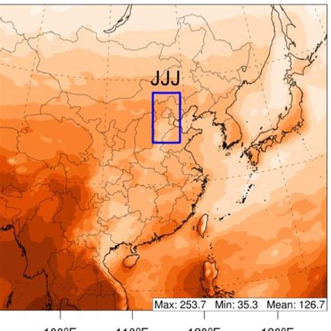 Simulation Domain And Locations Of Jing Jin Ji Region In China The