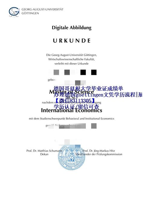 办理德国goettingen文凭学历流程展示哥廷根大学毕业证图 蓝玫留学机构