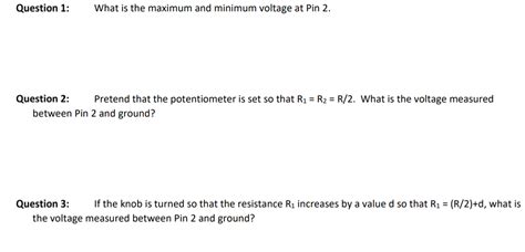 Solved Input Circuit Using A Potentiometer Is A Simple Way Chegg