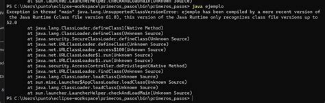 Errror Al Ejecutar El Programa Java Desde La Consola Sugiere Problemas Con La Version Instalada