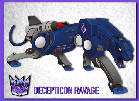 Transformers Decepticon Ravage Fan Art Drawing By Pixeltimemachine On