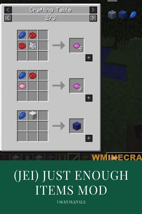 JEI Just Enough Items Mod Minecraft Mods Minecraft Mod