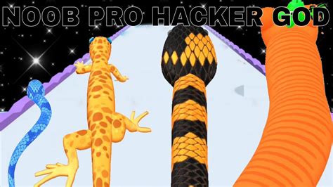 Snake Run Race NOOB VS PRO VS HACKER VS GOD YouTube
