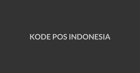 Kode Pos 80361 Kode Pos Indonesia