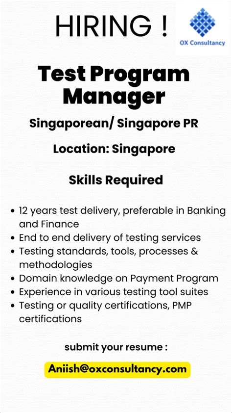 Aniish S On Linkedin Hiring Singapore Testing Programmanager Delivery Banking Finance…