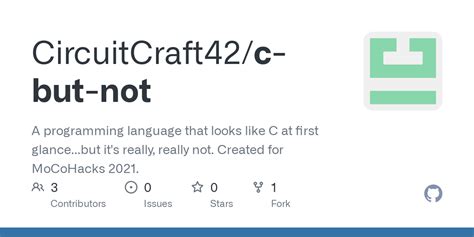 Github Circuitcraft C But Not A Programming Language That Looks Like C At First Glance