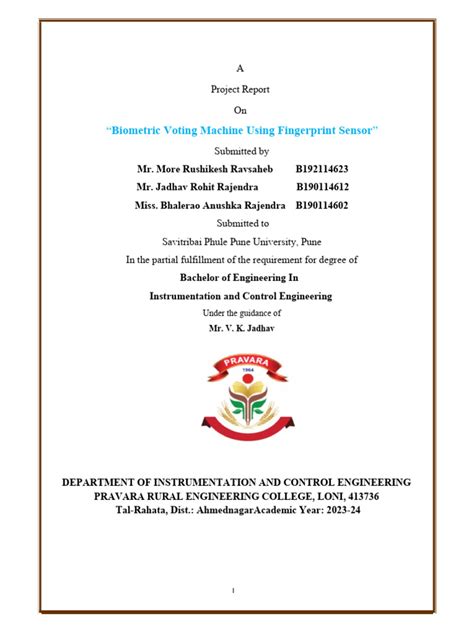 Project Report Pdf Biometrics Computing