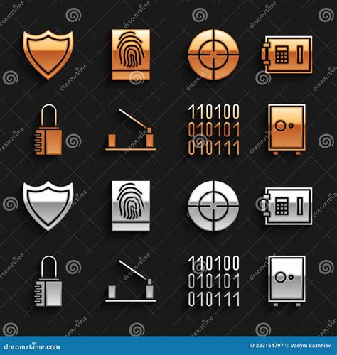Set Parking Car Barrier Safe Binary Code Combination Lock Target