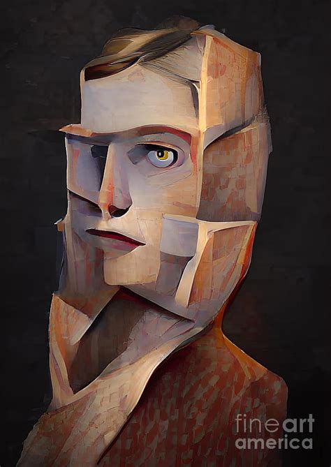 Peasant Girl Cubist Portrait Digital Art By Christina F Modernism