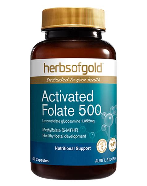 Activated Folate 500 By Herbs Of Gold Supplement Warehouse