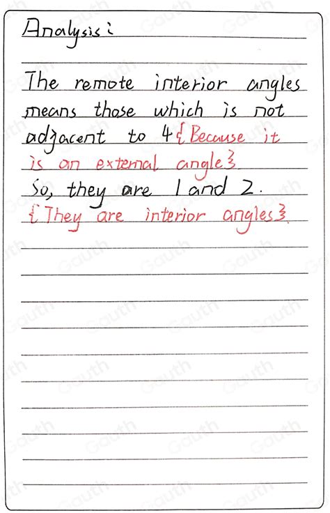 Solved Which Angles Are Remote Interior Angles 1 And 2 2 And 3 3 And
