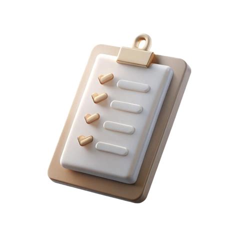 3d Render Of A Checklist With Golden Checkmarks Premium Ai Generated