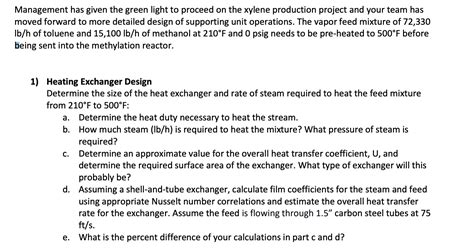 Solved Management Has Given The Green Light To Proceed On