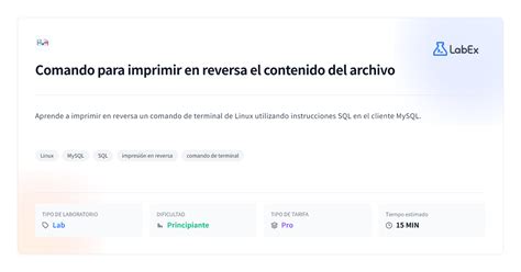 imprimir en reversa el contenido del archivo en el terminal de linux labex