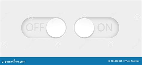 On And Off Toggle Switch Buttons Material Design Switch Buttons Set Stock Illustration