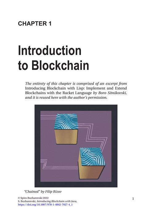 Introducing Blockchain With Javapdf Programming Languages Computing