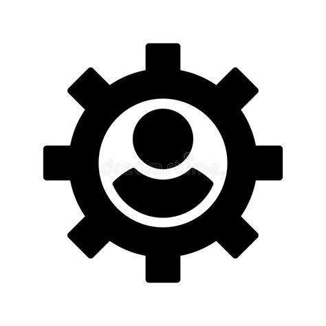 Human Setting Settings Icon Black Vector Graphics Stock Vector Illustration Of Manager