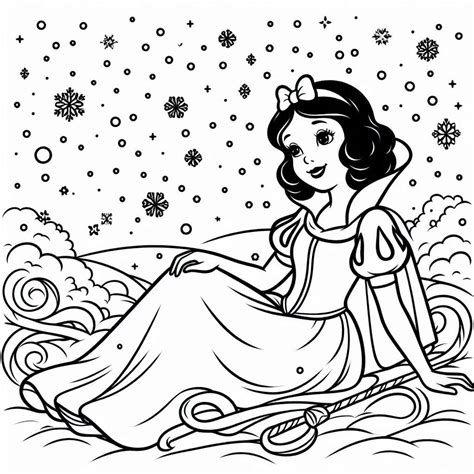 31 Раскраска Белоснежка для детей которую можно распечатать
