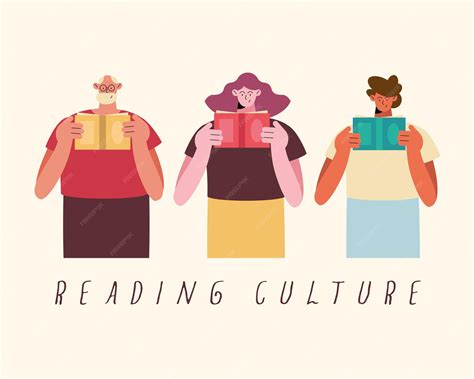 Premium Vector People Reading Culture Characters