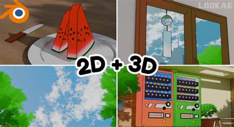 Blender教程 制作三渲二卡通风格线条艺术动画 From 3d To 2d Creating Stunning Line Art Animation