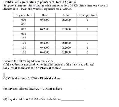 solved problem 4 segmentation 3 points each total 12 points
