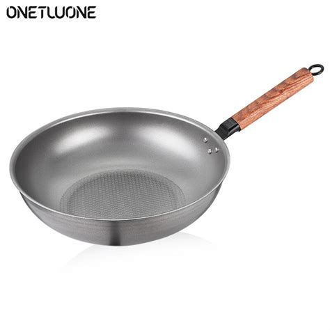 유리 뚜껑이 달린 순수 티타늄 프라이팬 주방 조리기구 V 계란 튀김 스테이크 팬 가스 스토브 유도 조리기구 32cm Aliexpress