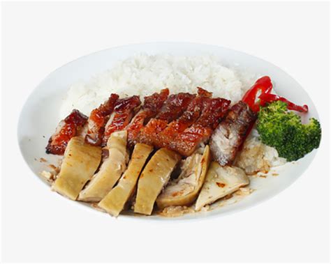 白切鸡烧鸭双拼饭 快图网 免费PNG图片免抠PNG高清背景素材库kuaipng