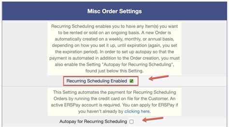 recurring scheduling and autopay functionality dumpster rental systems