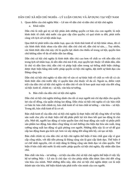 Se Cnxhkh Buoi 0 DÂn Ch XÃ H I Ch NghĨa Pdf