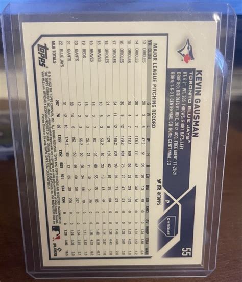 2023 Topps Chrome Kevin Gausman Green Wave Refractor 3399 Toronto Blue