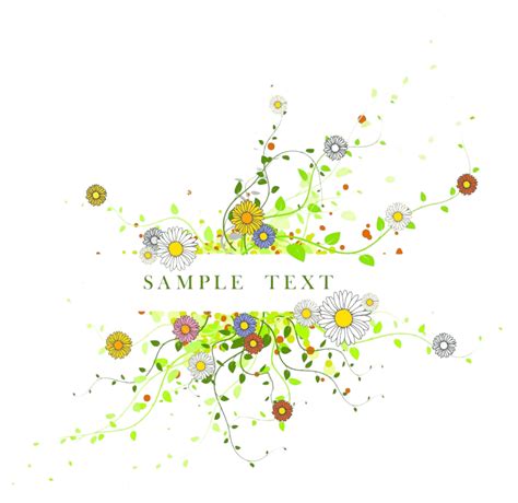 Spring Floral Background Flower Retro Curve Vector Flower Retro Curve Png And Vector With