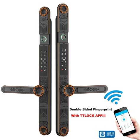 ☪ttlock Outdoor Smart Gate Double Sides Fingerprint Rfid Keyless Electronic Password Aluminum L