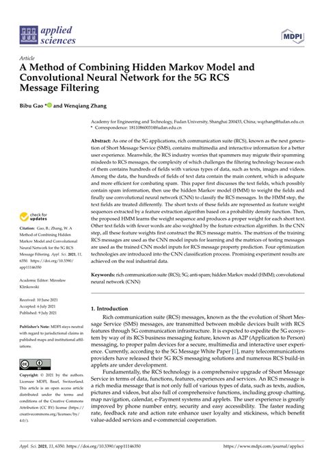 Pdf A Method Of Combining Hidden Markov Model And Convolutional